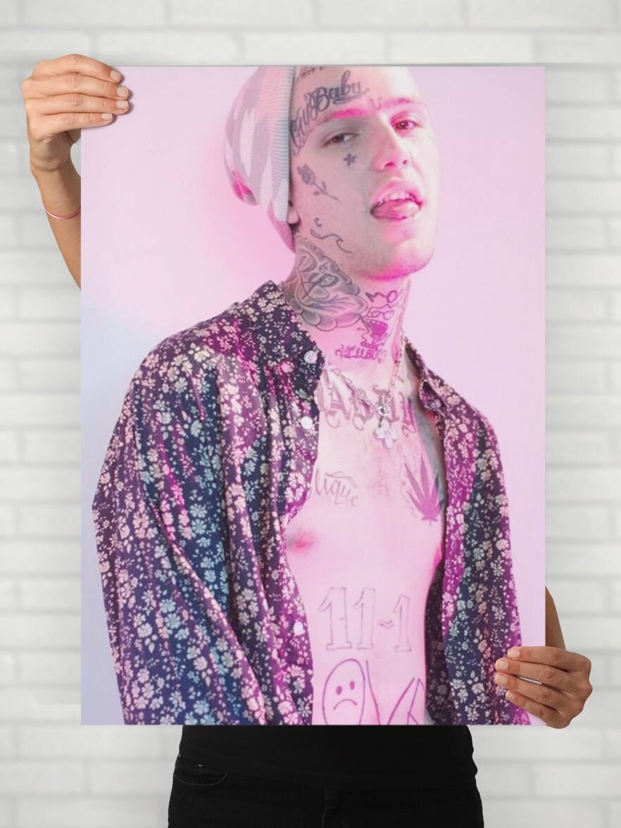 Плакат на стену для интерьера Lil Peep (Лил Пип 54) - Постер по музыке и артисту формата A1 (61x84 см)