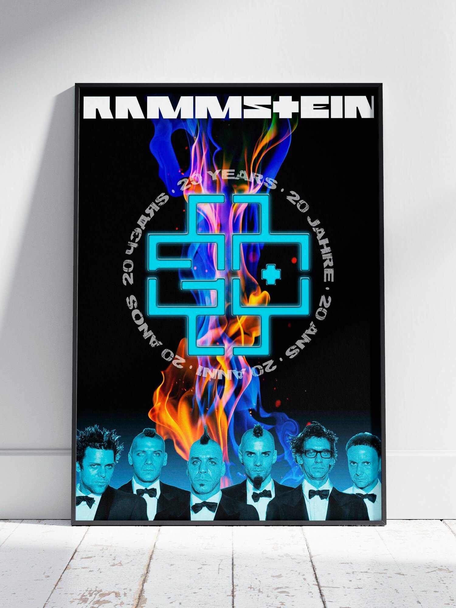 Плакат на стену для интерьера Rammstein (Рамштайн 20) - Постер по музыке и артисту формата A4 (21x30 см)