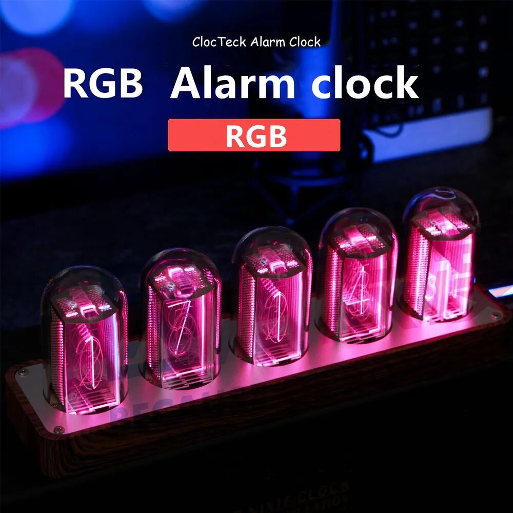 Nixie Tube Clock, Цвет: Wood Grain — фото 1