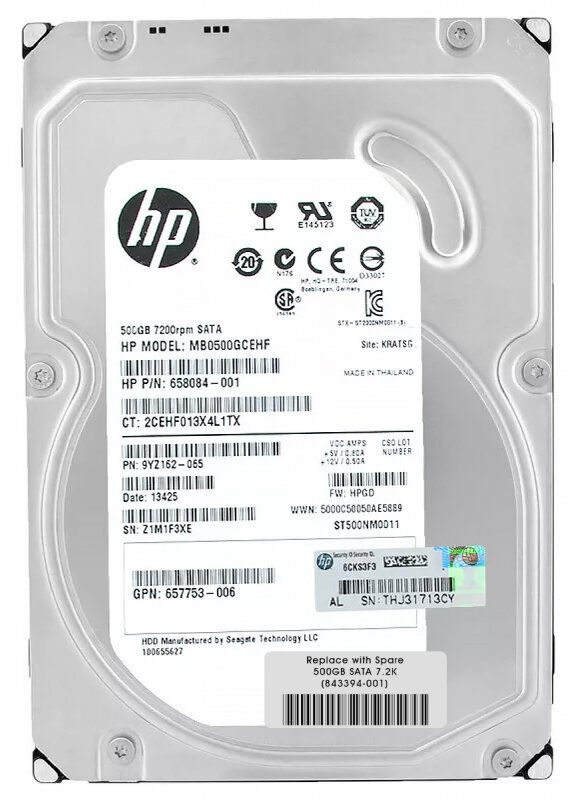 Жесткий диск HP 843394-001 500Gb SATAIII 3,5" HDD