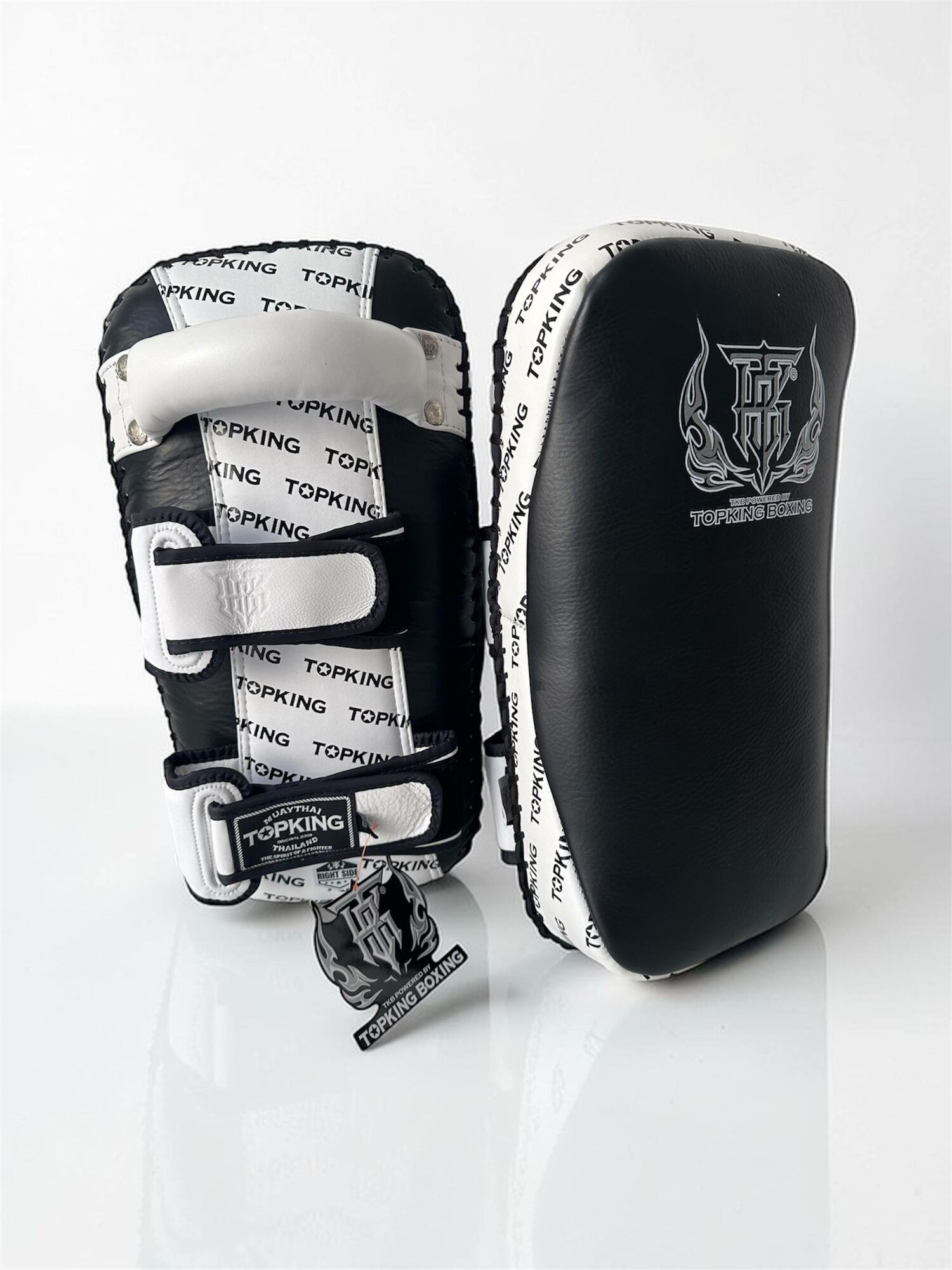 Тайские пэды Top King TKKPF black white L