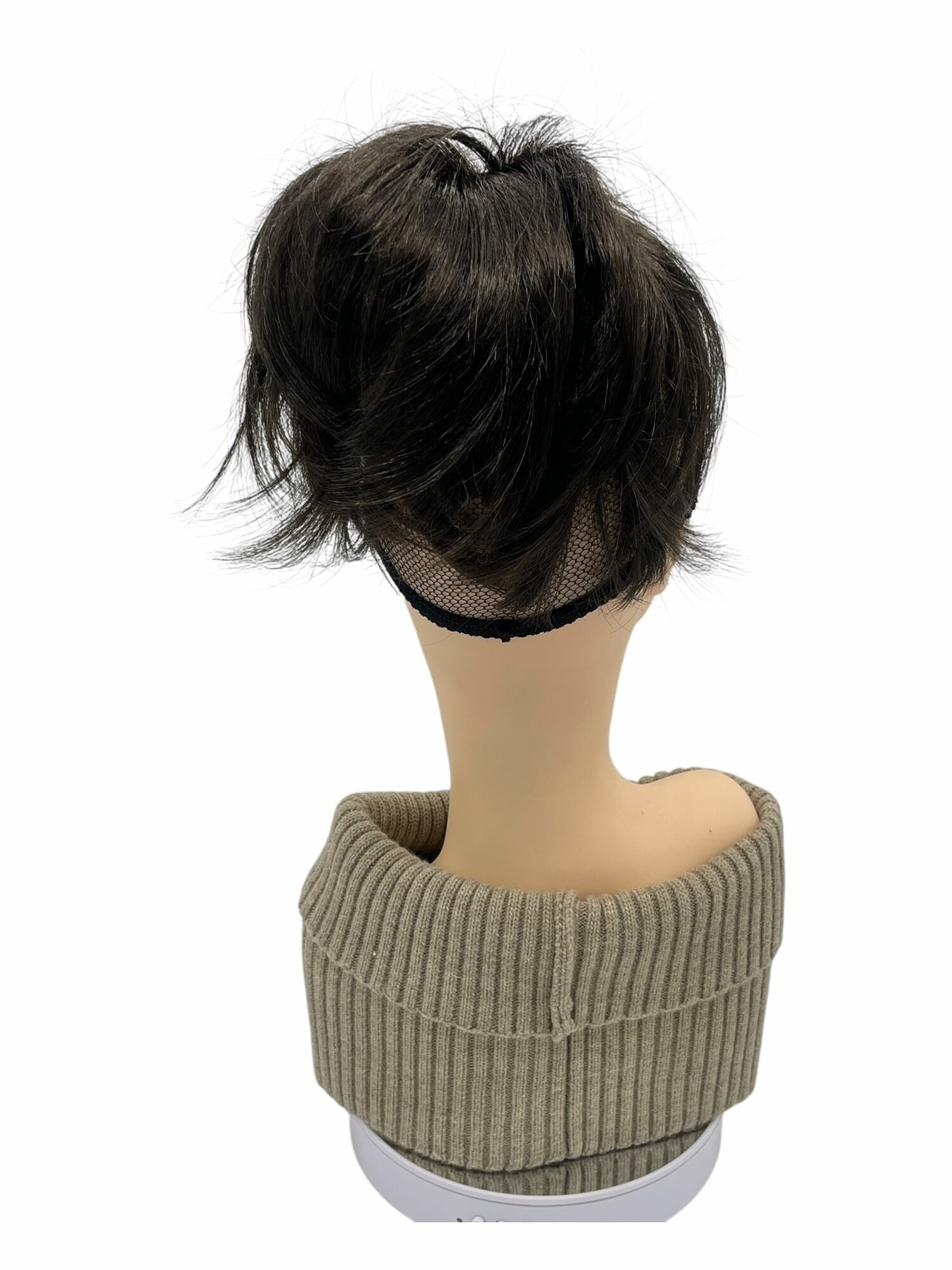 Шиньон Best Wigs Карина, на крабе, искусственные волосы, темно-коричневый, моделируемый
