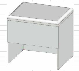 Desiato 50х56х50 см. Тумба прикроватная с мягкой обивкой, цвет, кашемир