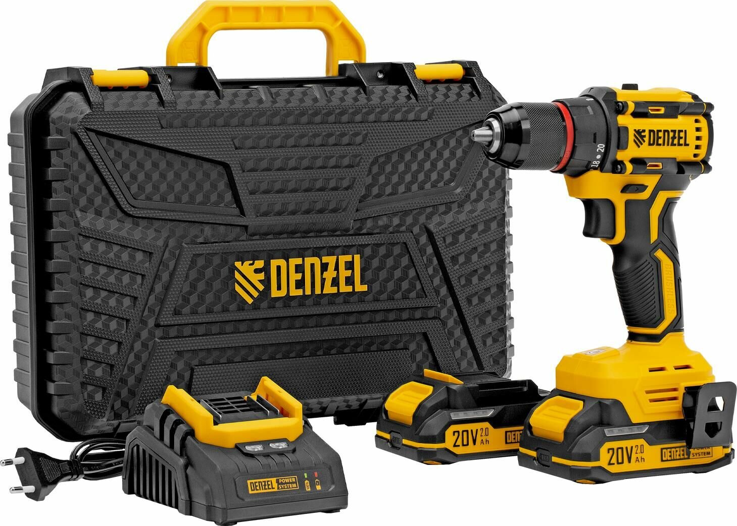 Дрель-шуруповерт аккумуляторная бесщет. CDH-BL-20, Li-Ion,