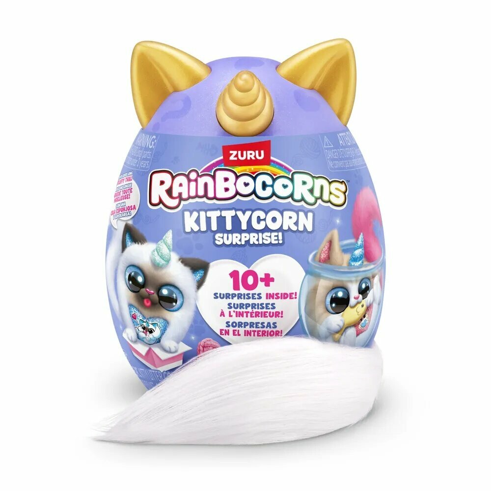 Мягкая игрушка котенок Zuru Rainbocorns Kittycorn, яйцо-сюрприз, игрушки для девочек