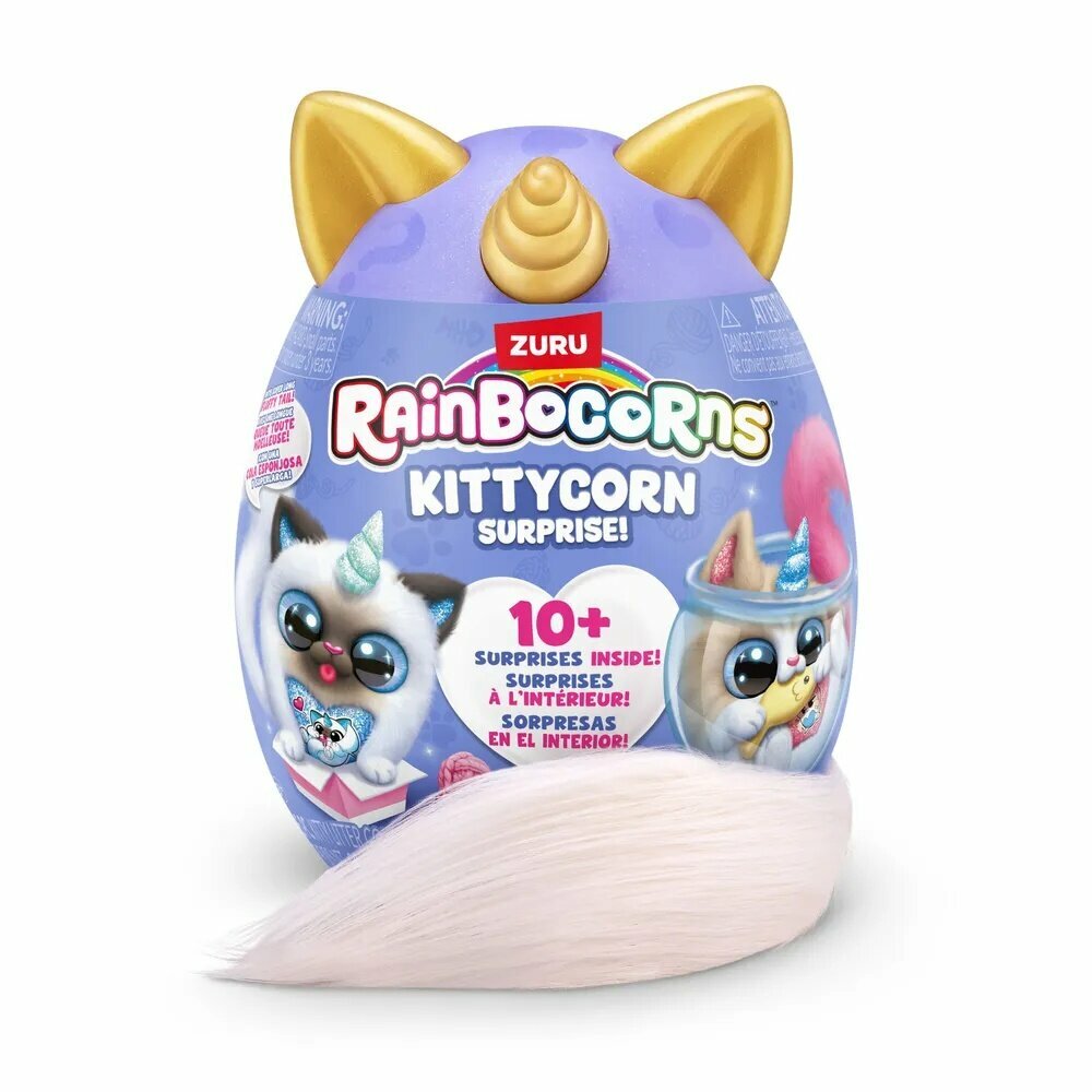 Мягкая игрушка котенок Zuru Rainbocorns Kittycorn, яйцо-сюрприз, игрушки для девочек