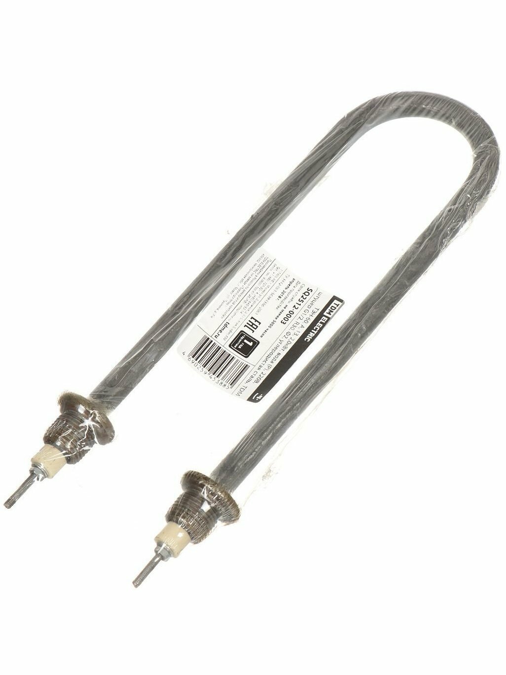 Тэн для воды TDM Electric 2 кВт, углеродистая сталь, диаметр трубки 13 мм, фланец 30 мм, G1/2, тип Ф2, SQ2512-0003