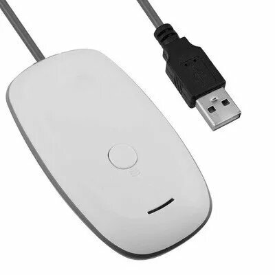 Приемник Xbox 360 беспроводного контроллера USB-адаптер для ПК, совместимый с Windows 7/8/10/11, белый цвет, новый в