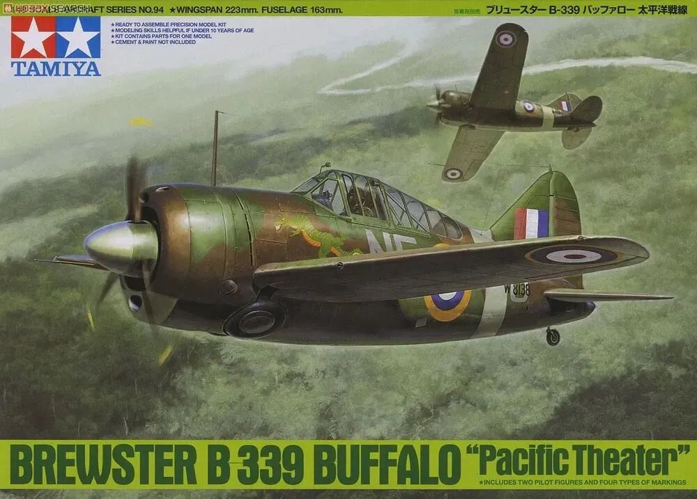 Tamiya 61094 1/48 Brewster B-399 Тихоокеанское сражение сборная модель самолета