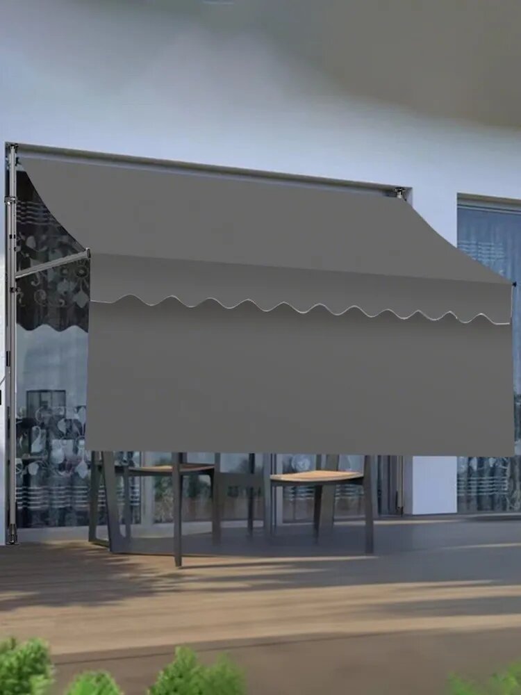 Маркиза локтевая, выдвижной навес для террас и балконов, 2/2,5/3x1,2 м (ширина x выдвижение)