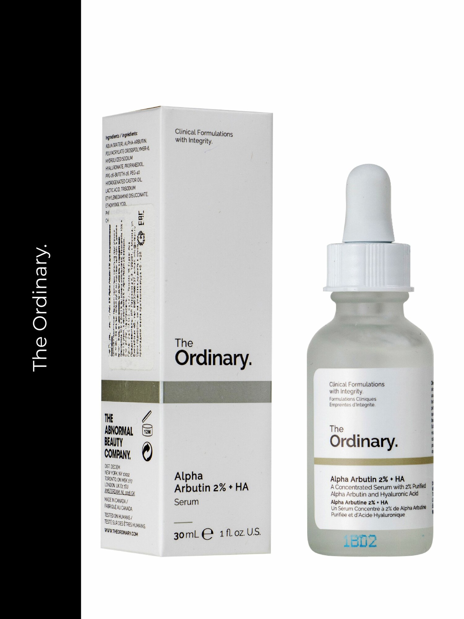 Сыворотка для лица от постакне Alpha Arbutin 2% + HA The Ordinary, объем 30 мл, с альфа арбутином и гиалуроновой кислотой