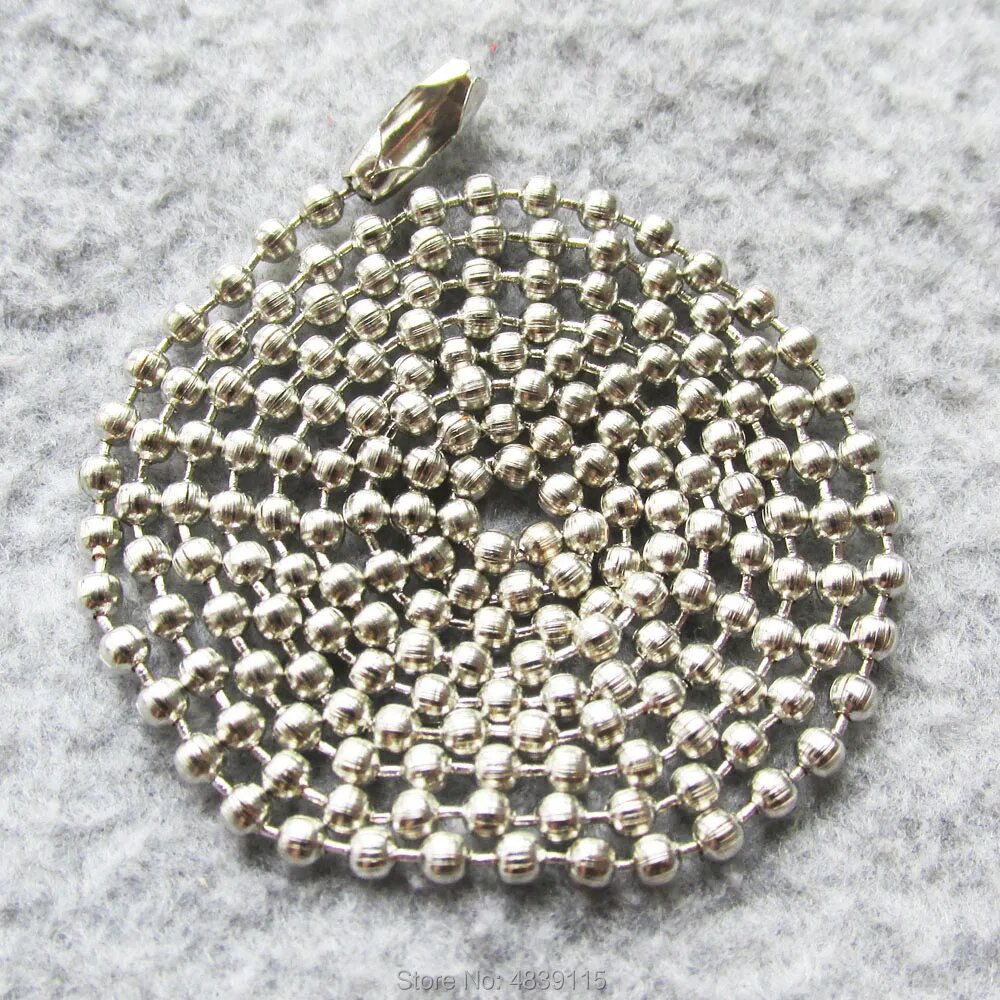Цепочки из нержавеющей стали для жетонов, 100 шт, Stainless Steel