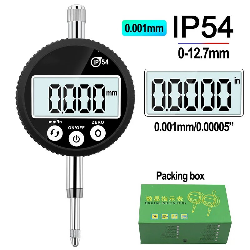 Цифровой микрометр 0-12.7 мм, IP54, 0.001 мм