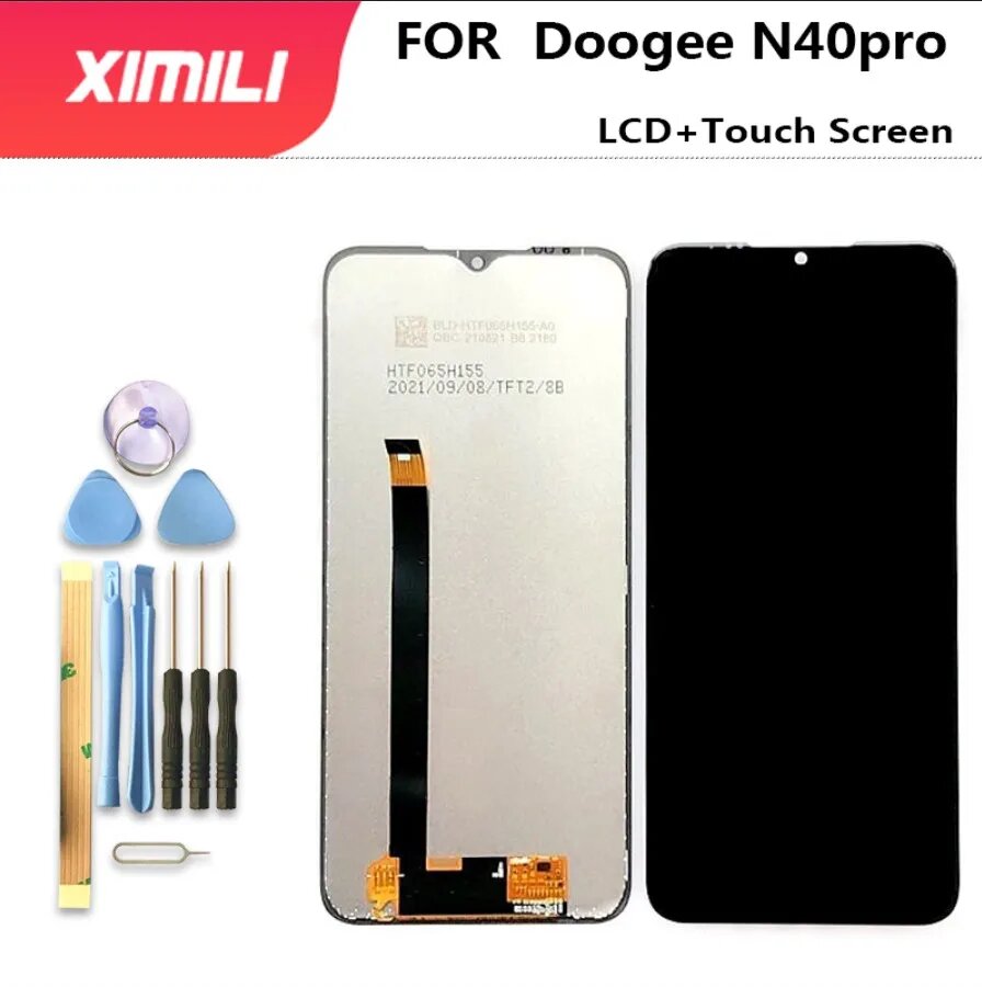 Оригинальный ЖК-дисплей 6,52 "Doogee N40 Pro с сенсорным экраном, 100% оригинальный протестированный ЖК-дисплей, цифровой преобразователь, стеклянная панель для замены для Doogee N40Pro