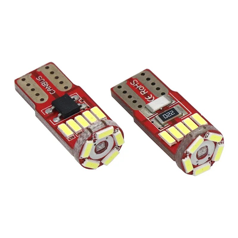 10 шт. T10 W5W LED Canbus Белый светильник для автосалона 12V