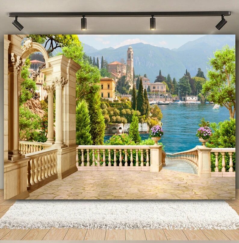 Фотофон виниловый 90x60см, пейзаж Италии, цвет MX-26