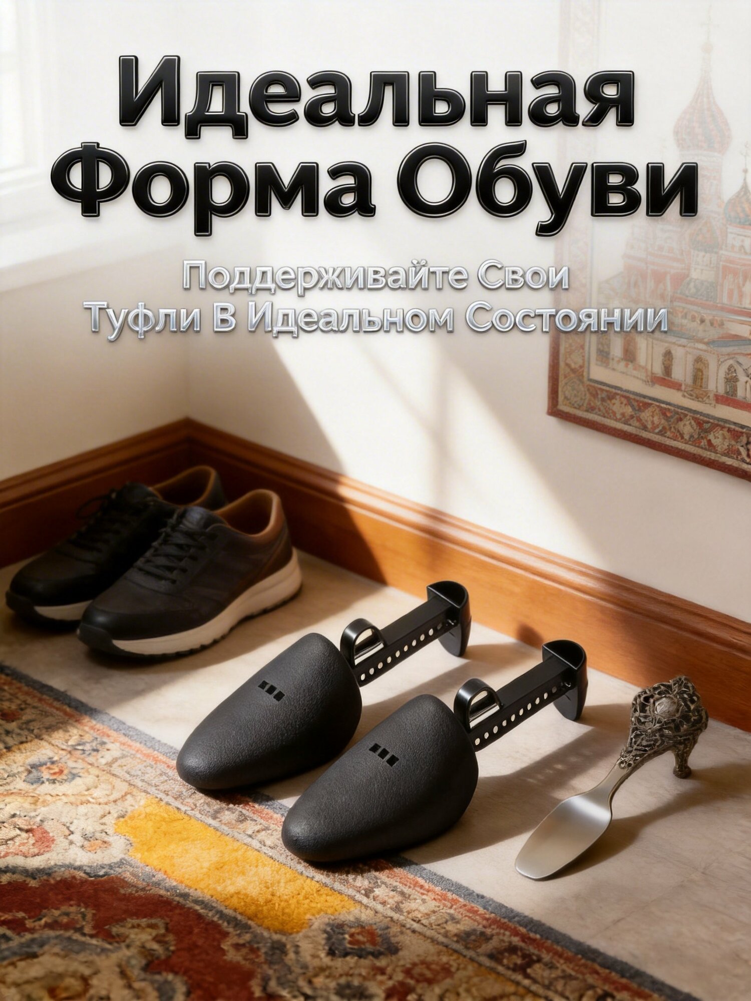 Носилки для обуви, пластиковые формодержатели для сохранения формы и ухода, 1 пара, муж. 23,5-31 см жен. 22-28 см