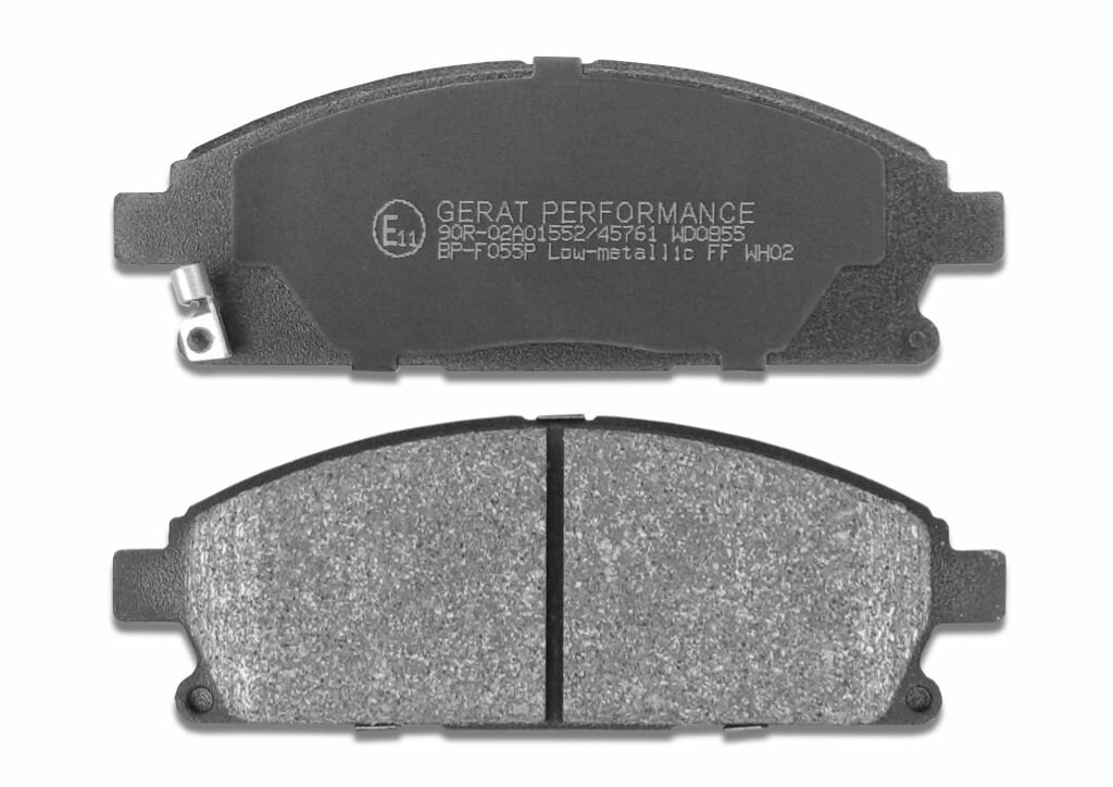 Тормозные колодки Gerat BP-F055P (передние) Low-metallic для а/м ACURA MDX, NISSAN X-TRAIL