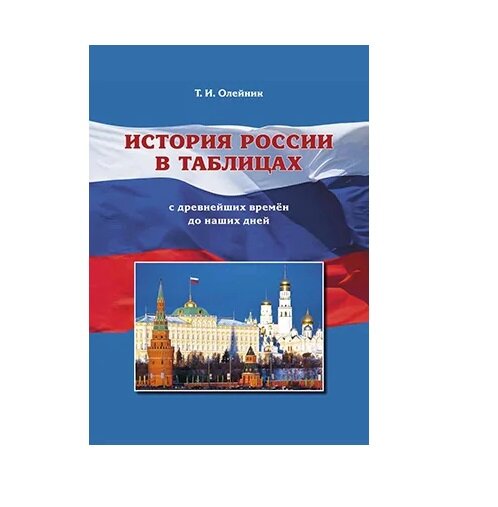 Учебное пособие Детская и юношеская книга История России в таблицах. С древнейших времён до наших дней. Олейник Т. И. 2024 г, 12+, 978-5-00219-123-9