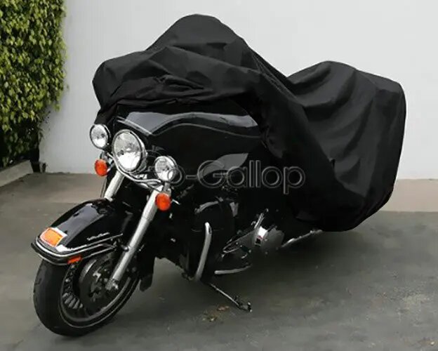 Черный чехол для мотоцикла Harley-Davidson Touring