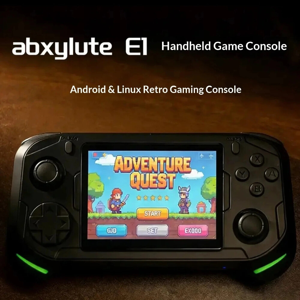 Abxylute E1 Портативная игровая консоль, двухсистемная аркада linux + Android, встроенный основной эмулятор