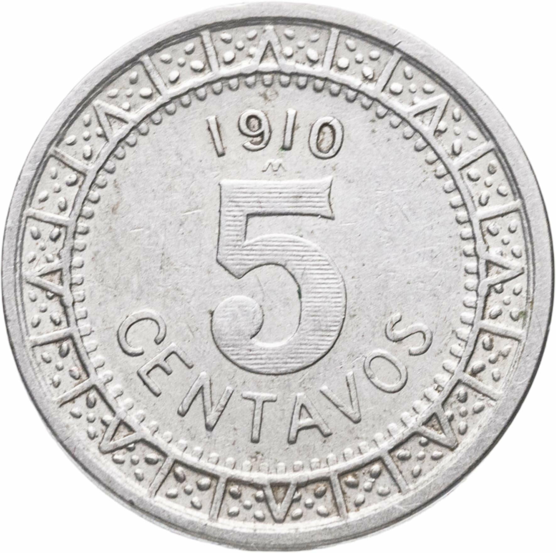 Мексика 5 сентаво (centavos) 1910
