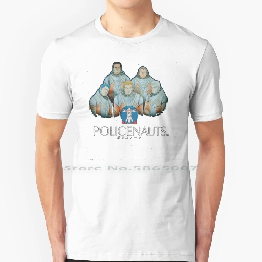 Футболка "Policenauts" белая, XXL