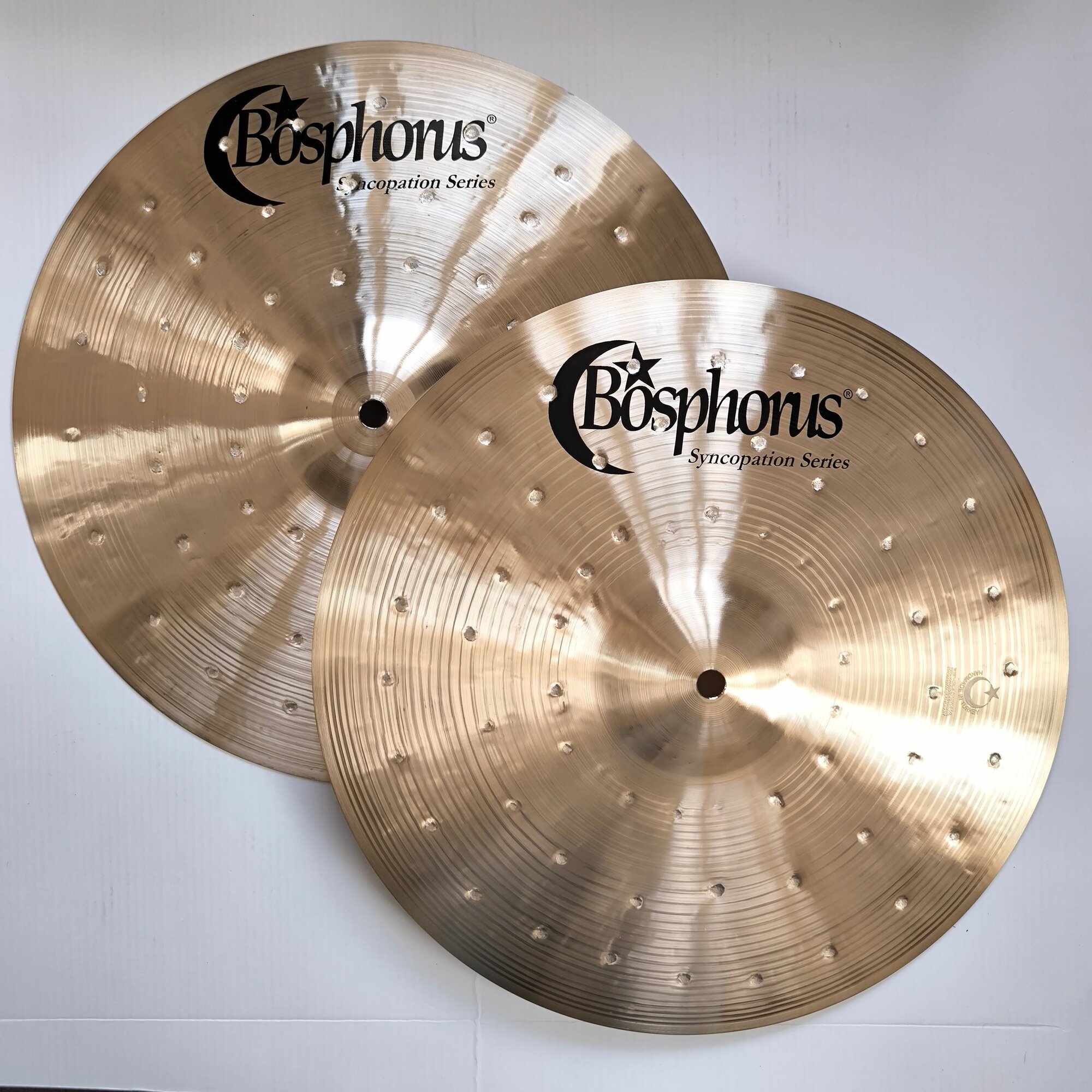 Тарелки для барабанов SYNCOPATION HIHAT 14", ручная ковка, бронза B20.