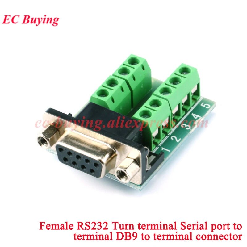 Female RS232 Turn terminal DB9 to terminal connector