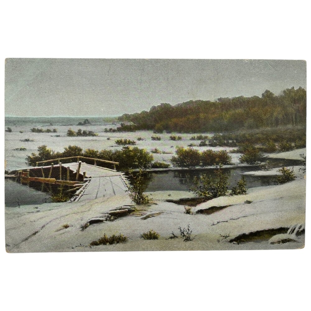 Почтовая открытка "Е. Е. Волков - Ранний снег" 1900-1917 гг. Российская Империя