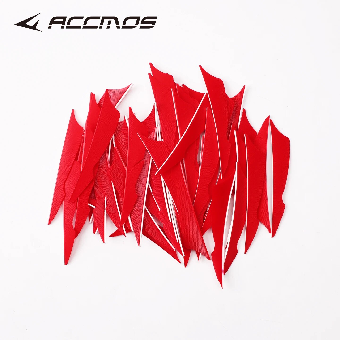 Красные перья для стрел Accmos, 36 шт, 4 дюйма
