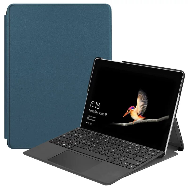 Защитный чехол для Microsoft Surface Go в изумрудно-зеленом цвете с подставкой и совместимостью с клавиатурой