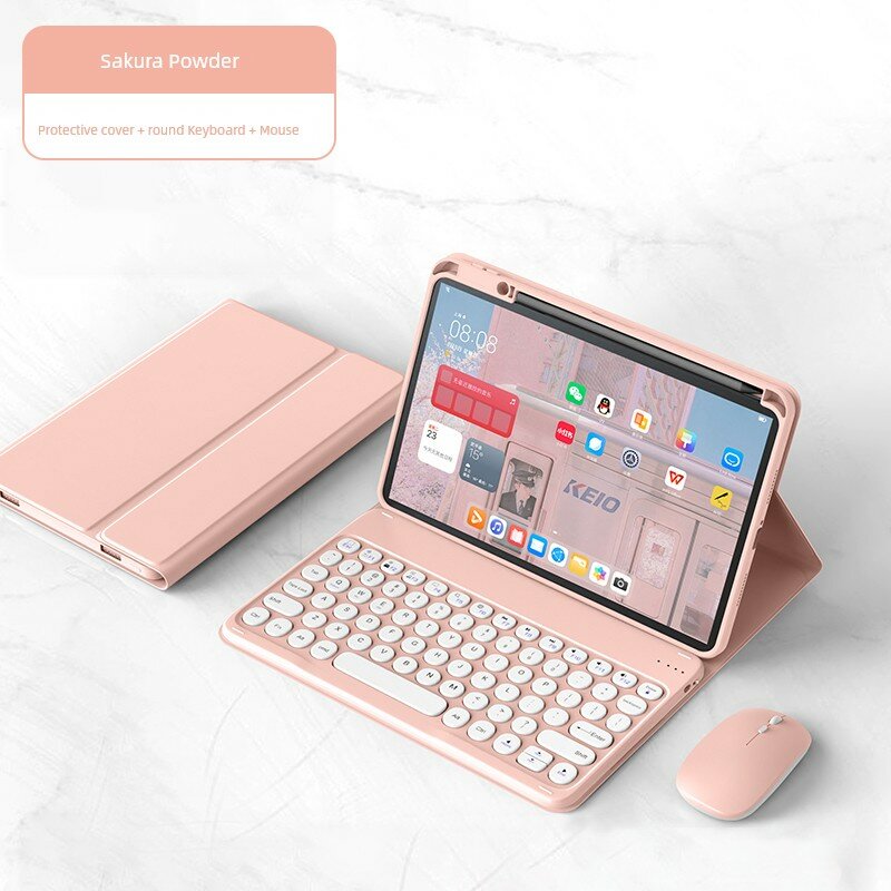 Чехол с клавиатурой для iPad Pro/Air 10.9-12.9" с тихим Bluetooth-мышью, противоударный силиконовый офисный комплект