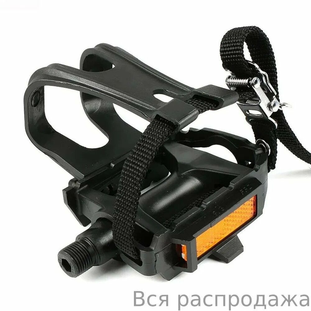 Педали с туклипсами для велосипеда — фото 1