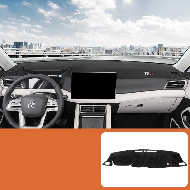 Коврик на приборную панель для BYD Yuan UP EV 2024-2025, белый, для праворульного авто