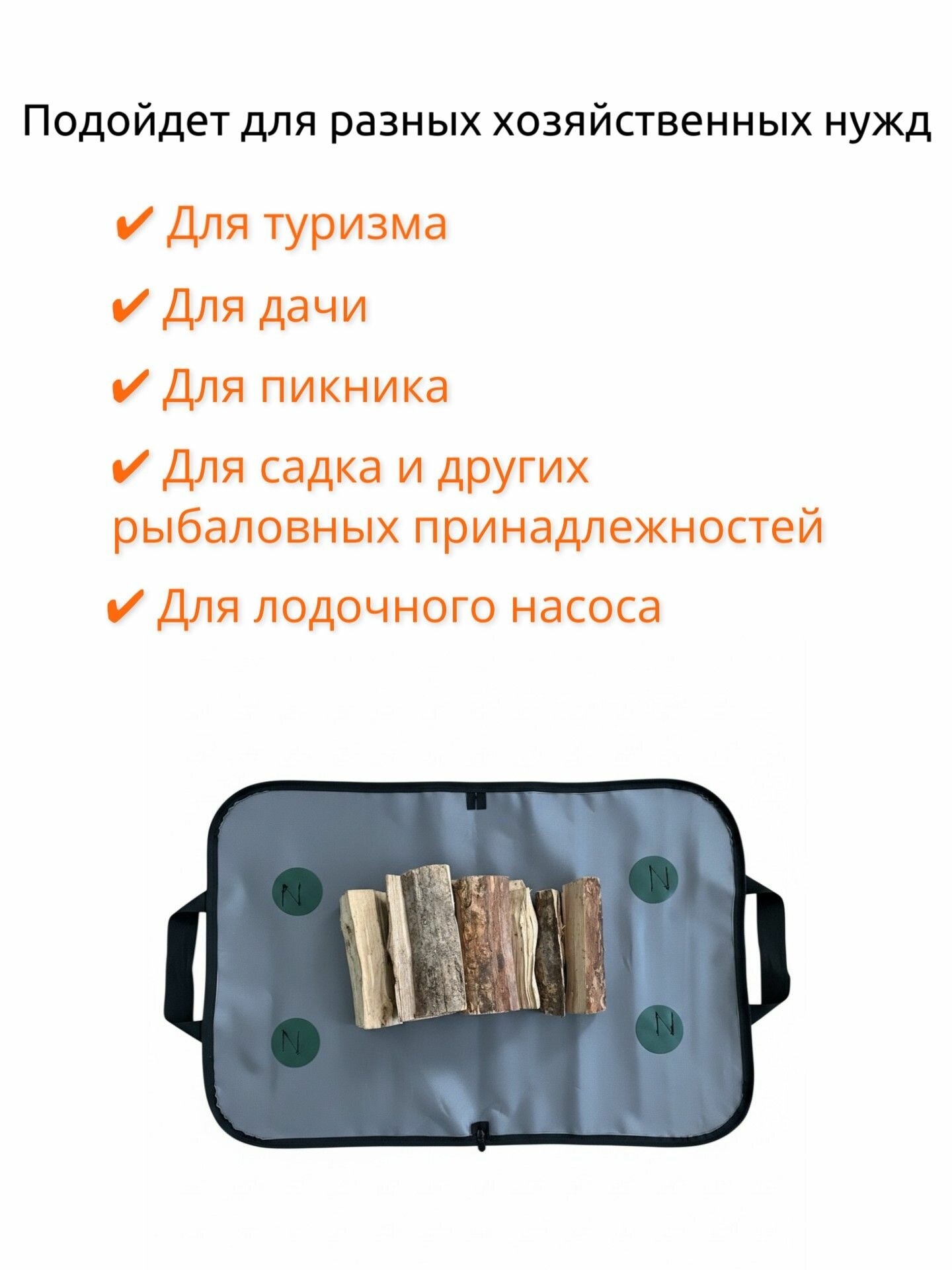 Универсальная чехол- сумка из ПВХ на молнии с ручками — фото 1