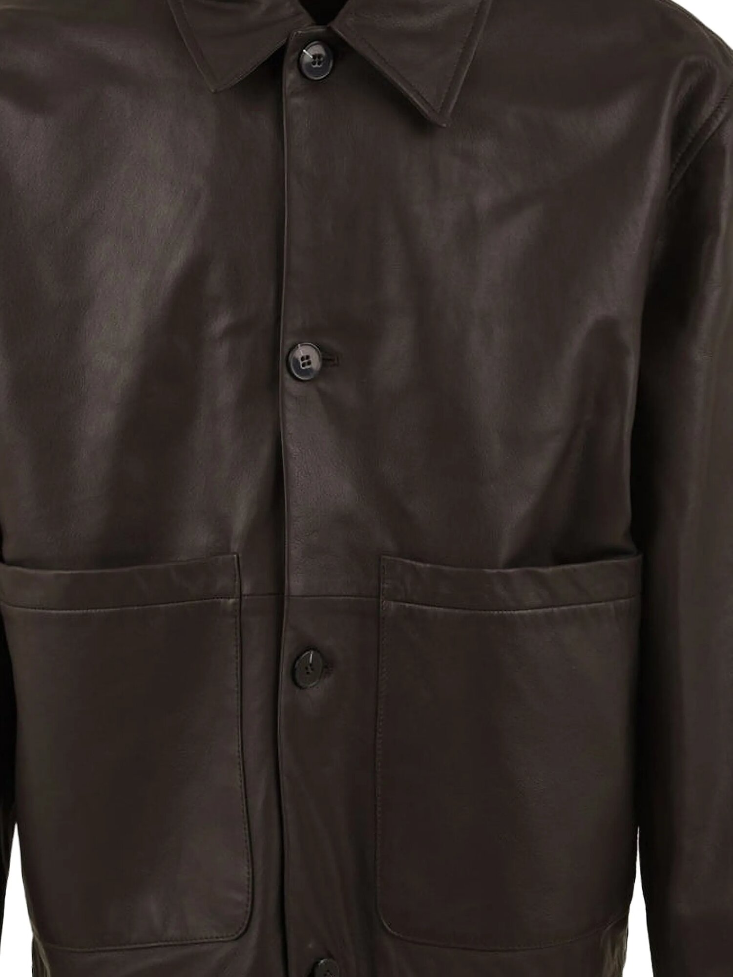 Куртка Amaranto Patch-pocket leather jacket, размер 46 — фото 1