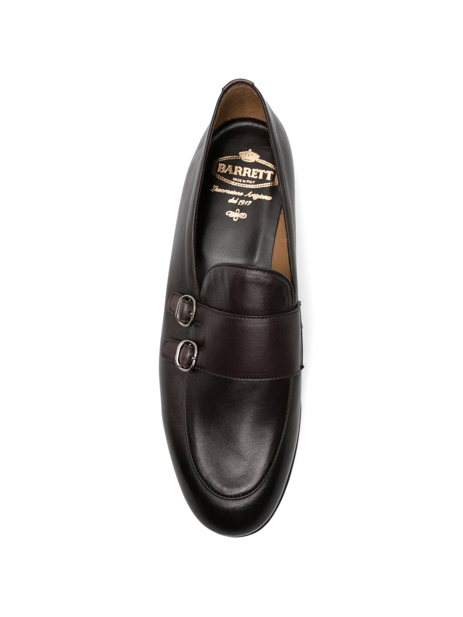 Лоферы Neil Barrett Double-buckle leather loafers, размер 8.5, brown — фото 1