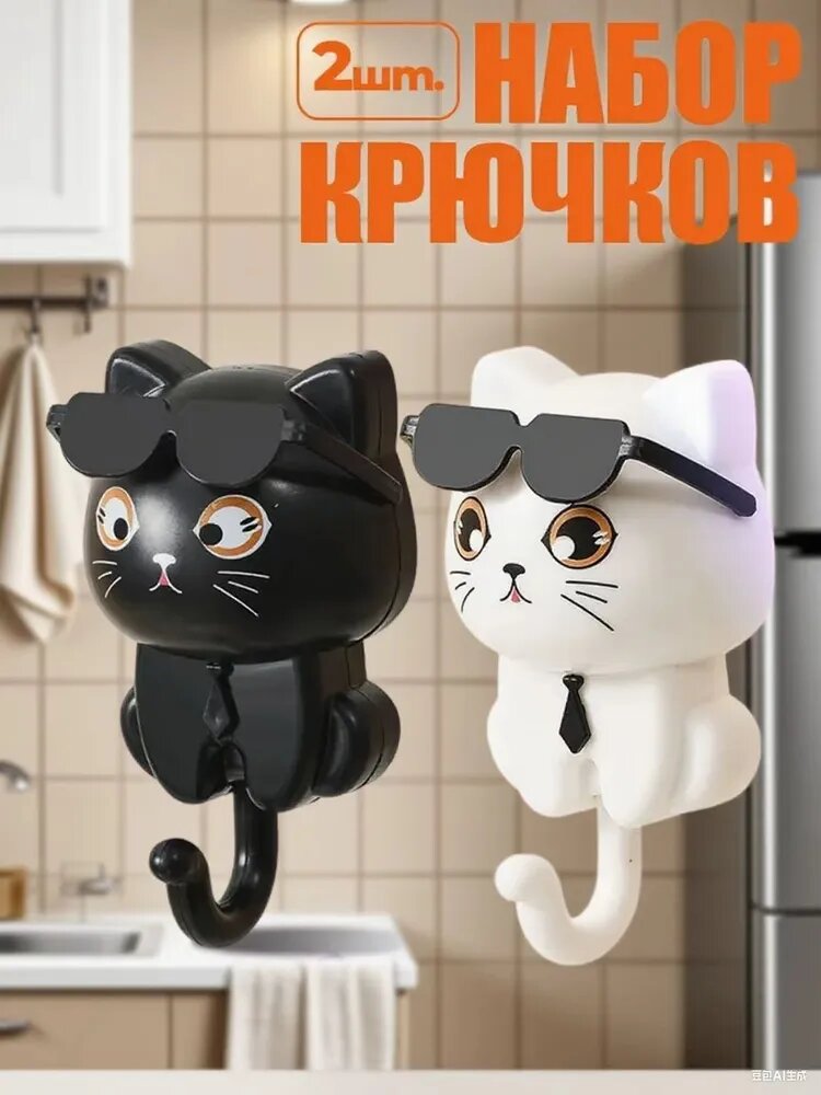 Крючки самоклеящиеся Универсальные для дома и офиса 2 шт