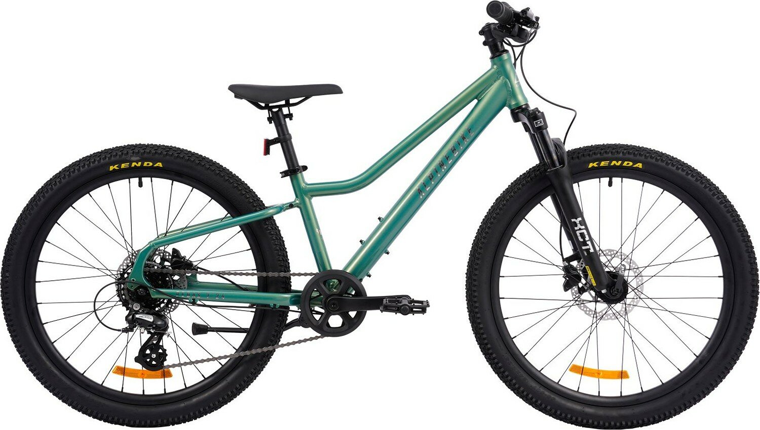 Велосипед горный подростковый Alpinebike Pegas 7-24 (2026), алюминиевая рама, цвет Зеленый