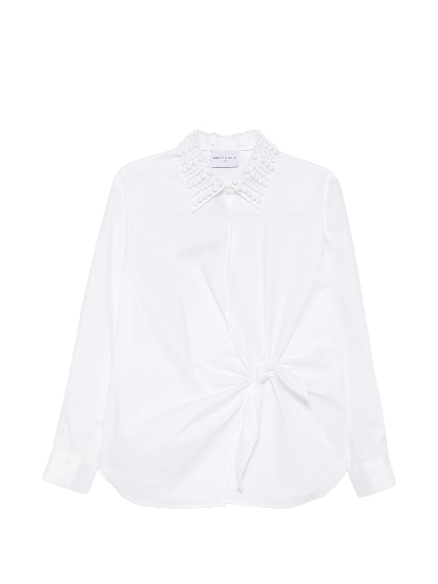 Рубашка Bead-embellished knot-detail shirt