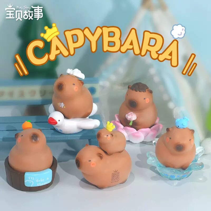 Оригинальная фигурка дельфина в закрытой упаковке, капибара, настольный дельфин, кукла-тыква для хот-пота, ручная