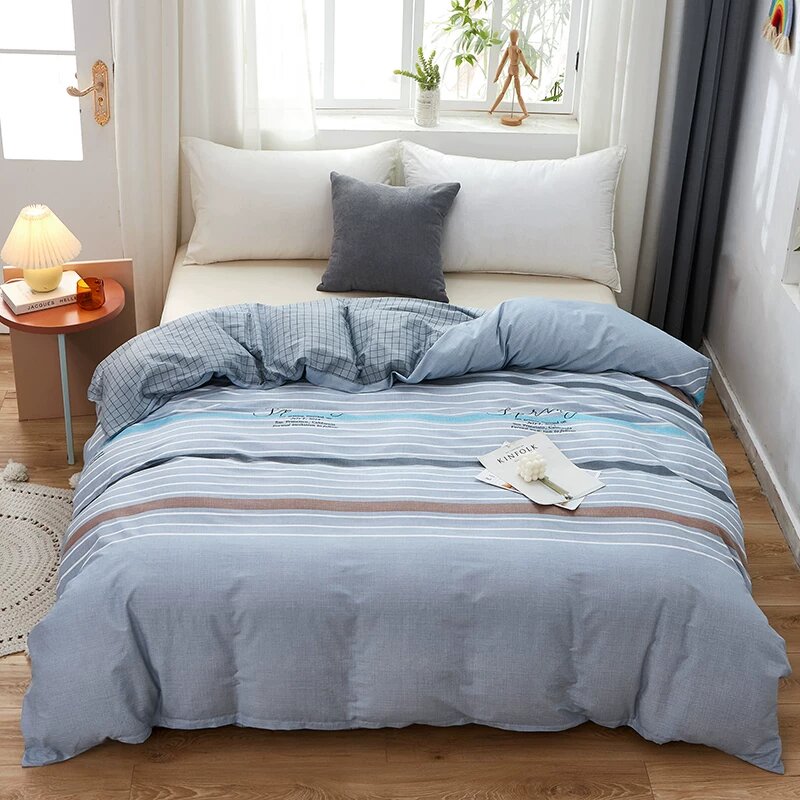 Пододеяльник из 100% чистого хлопка, цельный, 150x200x230, хлопковая ткань, 1.5-местный пододеяльник из саржи.