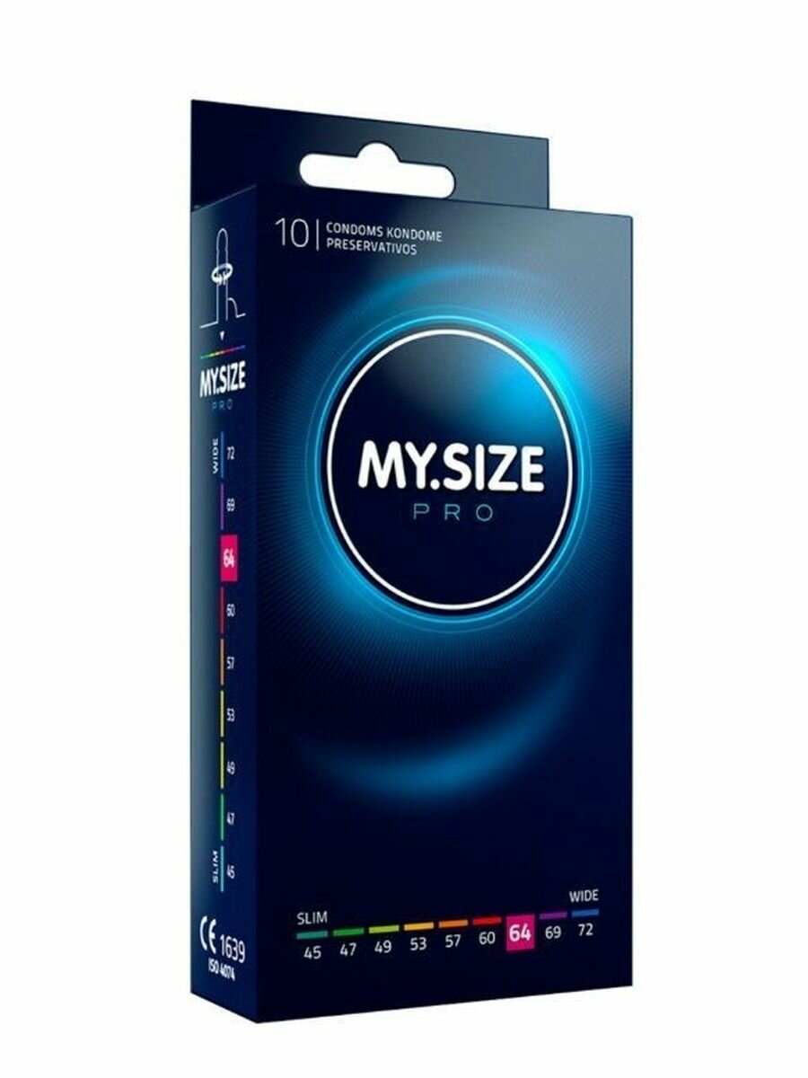 My.Size, презервативы латексные, размерные, 22,3 см, 6,4 см, 10 шт
