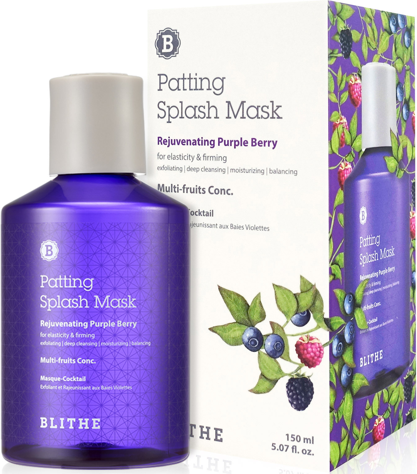 Blithe Омолаживающая сплэш-маска с комплексом лесных ягод 150 мл Rejuvenating Purple Berry 150 30ml