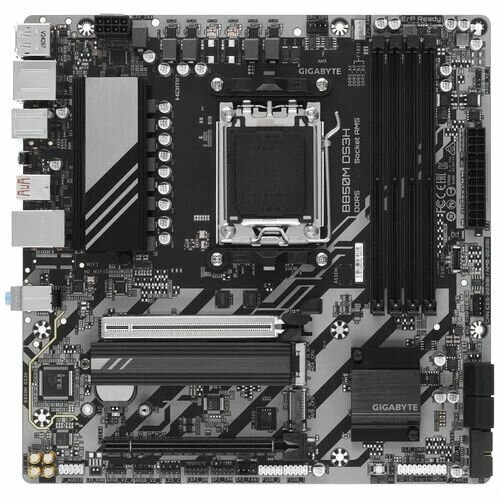 Материнская плата GIGABYTE B850M DS3H - AM5, AMD B850, 4xDDR5-5200 МГц, 1xPCI-Ex16, 2xM.2, Micro-ATX