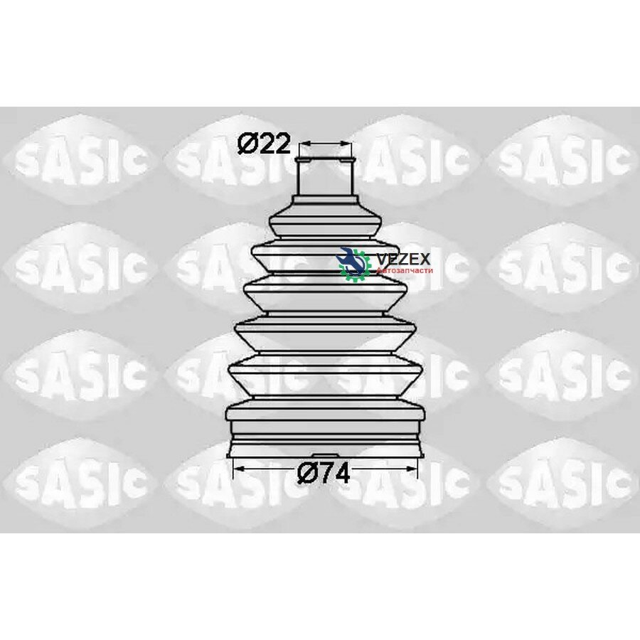 SASIC 1904008 Пыльник шруса наружного комплект