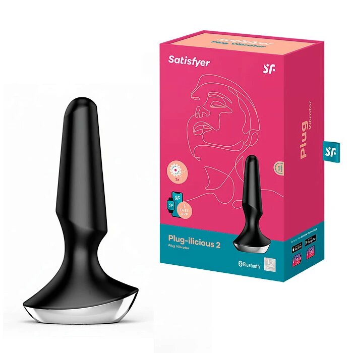 Анальная пробка с вибрацией Satisfyer «Plug ilicious 2», черная