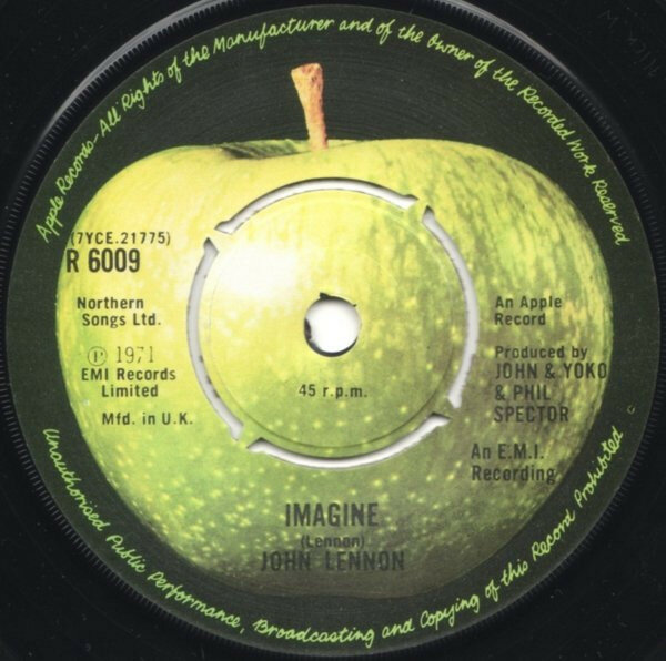 Пластинка John Lennon "Imagine" 7" (Single/UK/1980) VG/VG