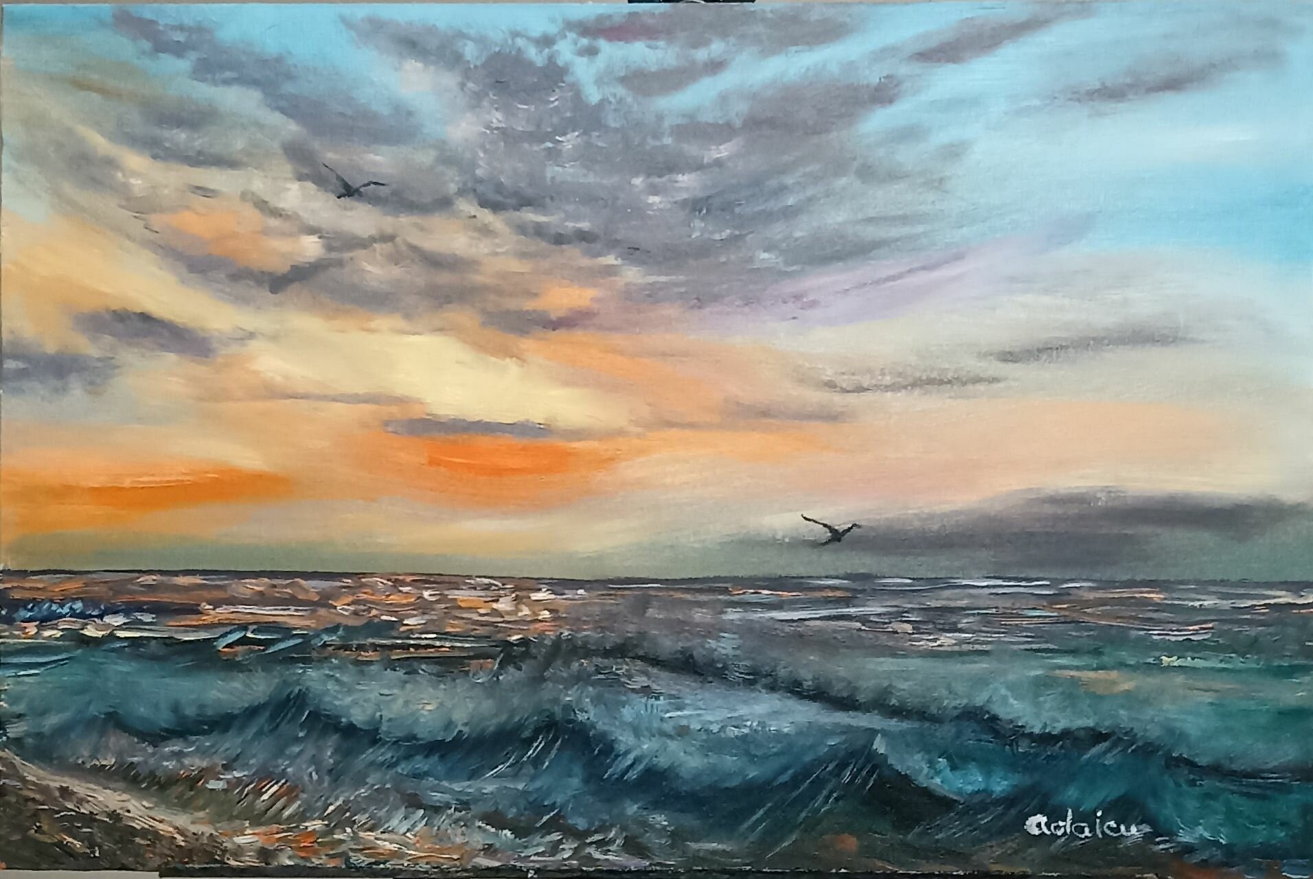 Картина маслом "Море"